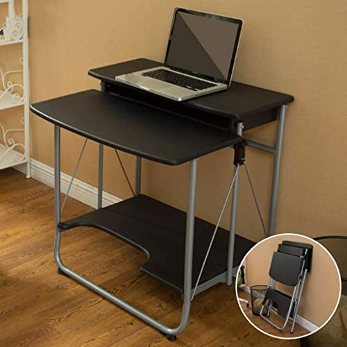 WYKDD Height Sit Stand Workstation, Mobile Standing Desk, Stand Up Computer Desk with Dual Surface for Home Office