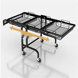 XXXDXDP Trolley Stall Parallel Folding Portable Shelf Floor Kitchen Multifunction Storage Rack Kitchen Organizer Metal Stand