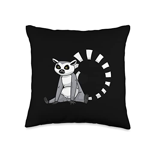 can i have some rest? lemur gift store motif graph can i Have Some restlemur Throw Pillow, 16x16, Multicolor