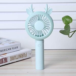 Boxwizard Handheld Fan Portable Battery USB Fan Mini Fan Electric Rechargeable Battery Foldable Handheld Folding Desk Fan Charging for Travel Office Room(A)