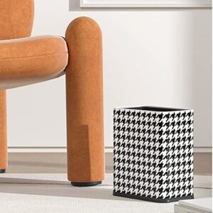 BONAD Bathroom Trash Can Houndstooth Double-Layer No Cover Household Trash Can Living Room Toilet Bathroom Bedroom Crevice Fashion High-Value Trash Can Wastebasket (Color : 8L)