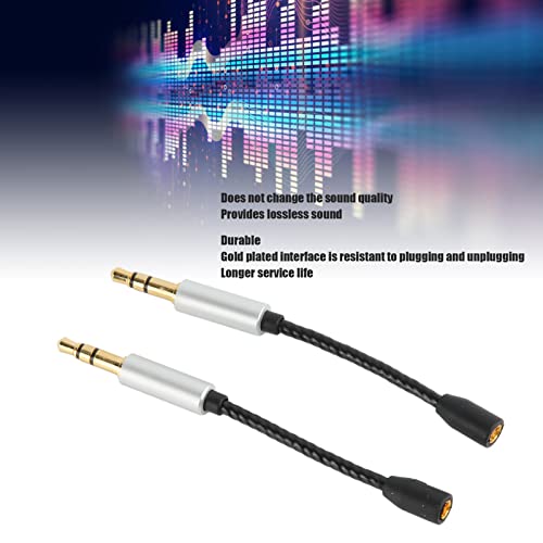 MMCX to 3.5mm Adapter Cable, Gold Plated Interface OFC Core Lossless Sound MMCX Female to 3.5mm Male Cable