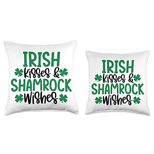 Check out my St. Patrick's Day Shirts Irish Kisses and Shamrock Wishes Clover Throw Pillow, 16x16, Multicolor