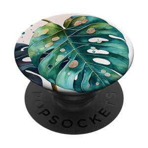 philodendron monstera leaf floral foliage vegetation flowery popsockets standard popgrip