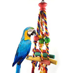 kamod bird chewing toy funny cotton rope parrot toy bite resistant bird tearing toy cockatiels training toy