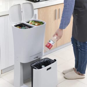 MFCHY Kitchen Trash Can Classify Living Room Dry and Wet Separation Large Trash Garbage Bin