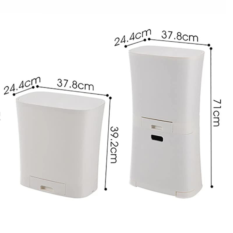 MFCHY Kitchen Trash Can Classify Living Room Dry and Wet Separation Large Trash Garbage Bin