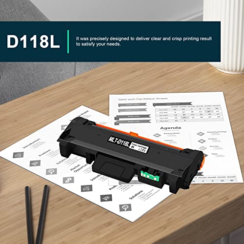 MLT-D118L Black Toner Cartridge - Replacement for Samsung D118L MLT-D118L Toner Xpress M3015DW M3065FW M3015DW M3065FW Printer, 3 Pack