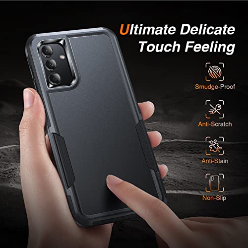 LK for Samsung Galaxy A13 5G Case, Galaxy A13 5G Case with Screen Protector, Dual Layer Heavy Duty Tough Rugged Shockproof Protective Phone Case for Samsung A13 5G, Black