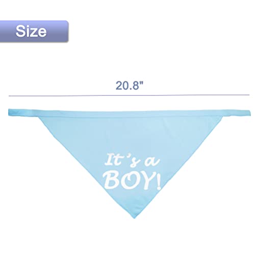 It’s a Boy or It’s a Girl Dog Bandana Pregnancy Announcement Dog Bandana Baby Announcement Triangle Pet Scarf Scarves Gender Reveal Photo Prop Blue