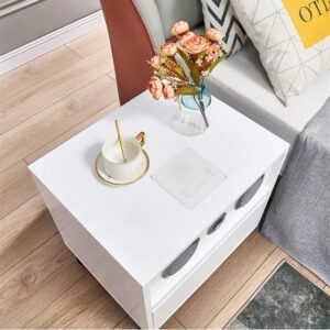 XXXDXDP Table Chevet Intelligente avec Chargeur Sans fil Multifonction Table Chevet Chambre Coucher Haut-parleur