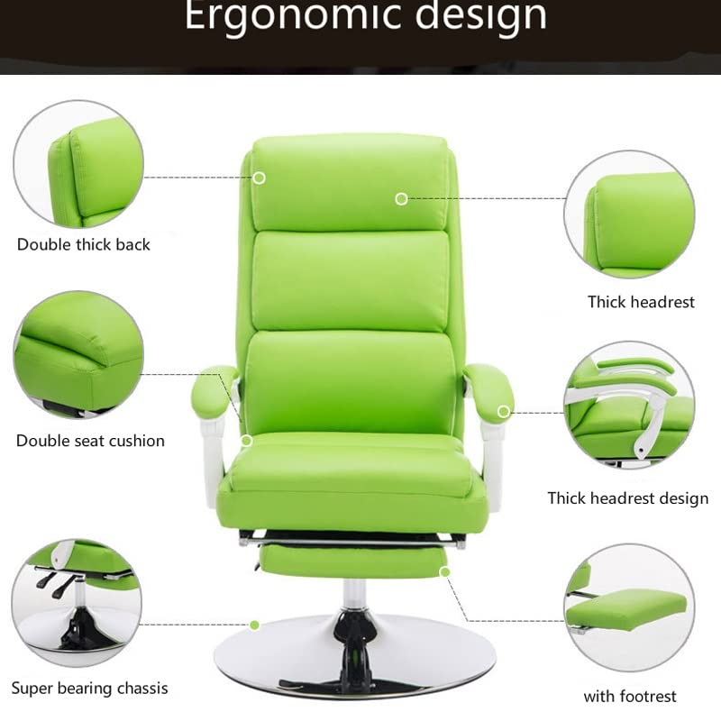 TJLSS Beauty Chair Reclining Makeup Seat Waist Massage Soft Stool Household Lift Swivel Chair with Footrest Computer Seat