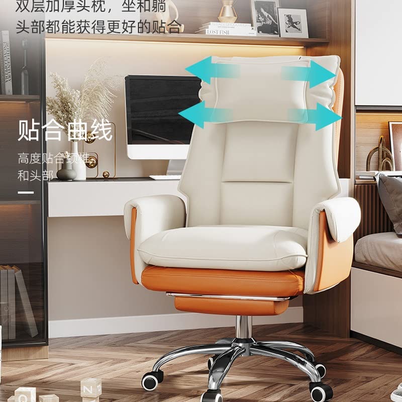 TJLSS Office Chair Home Computer Chair Lift Swivel Chair Backrest Comfortable Sedentary Boss Chair Lunch Break Reclining Chair