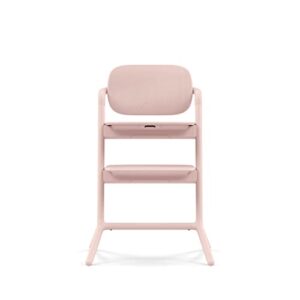 CYBEX LEMO 2 High Chair System, Grows with Child up to 209 lbs, One-Hand Height and Depth Adjustment, Anti-Tip Wheels Safety Feature - Pearl Pink