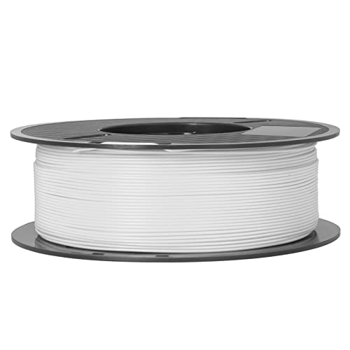 3D Printer Filament, Good Adhesion Smokeless Odorless PLA Filament Anti Clogging 1kg for High Precise Printing (White)