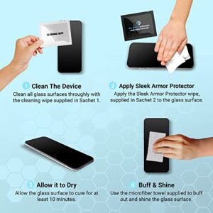 SLEEK ARMOR Liquid Glass Screen Protector - Wipe On Scratch and Shatter Resistant Nano Protection for All Phones Tablets Smart Watches Universal