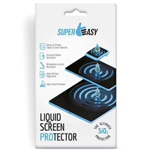 super easy liquid glass screen protector - wipe on scratch and shatter resistant oleophobic nano protection for all phones tablets smart watches universal