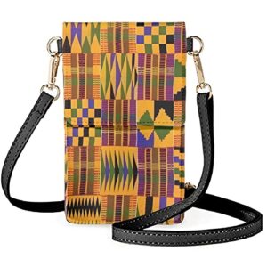 zocania african tribal cell phone crossbody bag for women phone case with strap pu leather small wallet purse best gift idea coin purse cute crossbody phone purse phone bag phone carrier