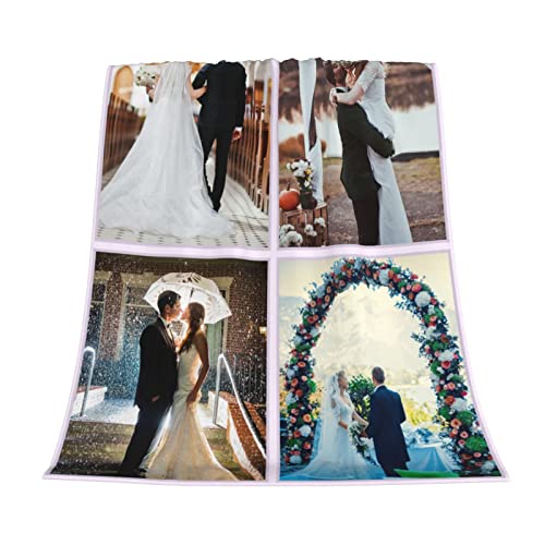 Custom Blanket With Photo Text Personalized Throw Blanket For Baby Mother Father Adult Friends Lovers Dog Pets Birthday Anniversary Wedding Gifts Flannel Blanket Mother's Day Father's Day Christmas