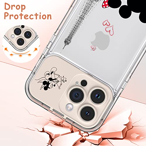 JoySolar for iPhone 13 Pro Max 6.7" Cute Cartoon Phone Case with Makeup Mirror, Phone Cases for Women Teen Girls Funny Cool Unique Protective Cover for iPhone 13 Pro Max, Mini Miki