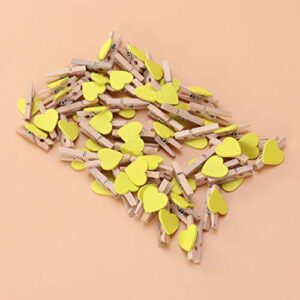 SOIMISS Photo Clips 50pcs Wooden Clothespins Mini Heart Decorative Clothespins Craft Peg Pins Clips Wall Decoration for Photo Display Hanging Decor Mini Photo Clips