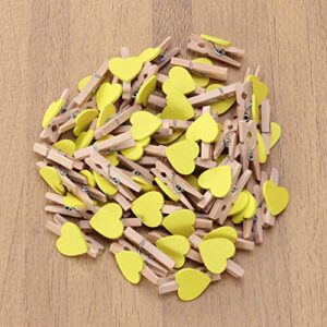 SOIMISS Photo Clips 50pcs Wooden Clothespins Mini Heart Decorative Clothespins Craft Peg Pins Clips Wall Decoration for Photo Display Hanging Decor Mini Photo Clips