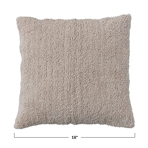 Creative Co-Op Cotton Tufted Throw, Ivory Pillow