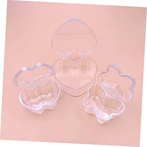 Kisangel 3pcs box Containers Decorative Organizer Holder Practical Plastic Trinket Art Desktop Bead Multi-purpose Multifunction Case Base Shape Candy Butterfly Cosmetic Nail Mini Small