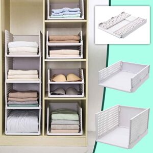 qiopertar wardrobe storage rack foldable disassembly stacking finishing storage box plastic thickened partition drawer type push-pull frame