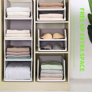 Qiopertar Wardrobe Storage Rack Foldable Disassembly Stacking Finishing Storage Box Plastic Thickened Partition Drawer Type Push-Pull Frame