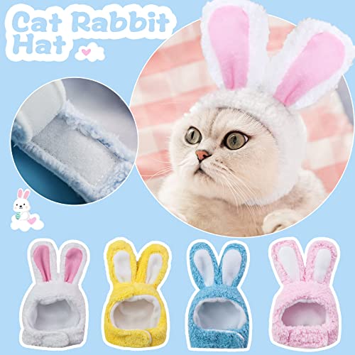 JMMSlmax Cute Costume Bunny Rabbit Hat with Ears for Cats & Small Dogs Puppy Easter Party Pet Costume Accessory Headwear 1PC