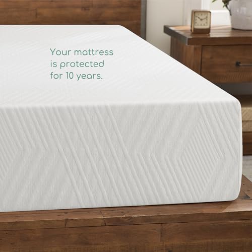 Airdown Full Size Mattress, 6 Inch Memory Foam Mattress Full for Kids Bed Daybed Individual Bunk, Medium Firm Green Tea Gel Mattress in a Box