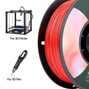 Official Creality 3D Capricorn XS Series Bowden Tube, PTFE Bowden Tube (2 Meters) with 4Pcs PC4-M6 Fittings and 4Pcs PC4-M10 Fittings for 3D Printer 1.75mm Filament with 1 Red Filament