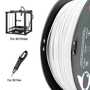 Official Creality 3D Capricorn XS Series Bowden Tube, PTFE Bowden Tube (2 Meters) with 4Pcs PC4-M6 Fittings and 4Pcs PC4-M10 Fittings for 3D Printer 1.75mm Filament with 2 White Filament