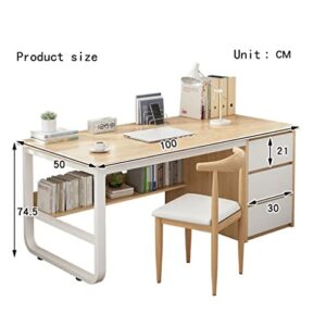 LHLLHL Computer Desk Large Capacity Drawer Home Desk Bedroom Writing Desk (Color : D, Size : As Shown)