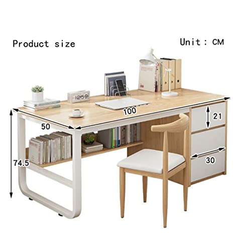 LHLLHL Computer Desk Large Capacity Drawer Home Desk Bedroom Writing Desk (Color : D, Size : As Shown)