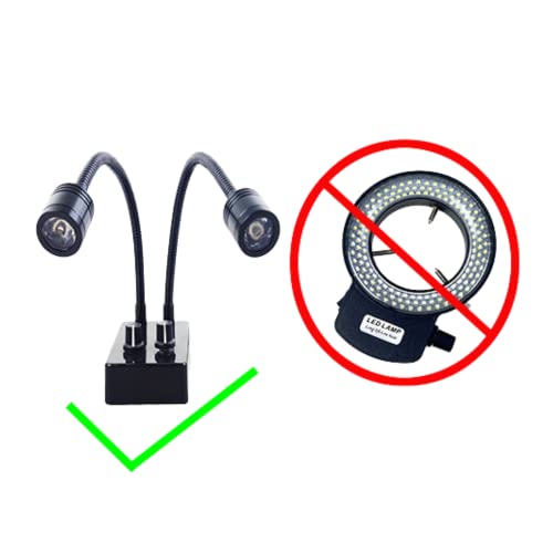 Spotlight Microscope Light Source, USB Desk Mini Spot Light Individual Domming Illuminator for Stereo Microscope Camera Industrial Video Zoom C Mount Lens for Repair Soldering PCB Lab