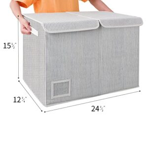 GRANNY SAYS Bundle of 1-Pack Storage Bins With Lids For Organizing & 1-Pack Cardboard Storage Boxes With Lids