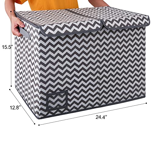 GRANNY SAYS Bundle of 1-Pack Storage Bins With Lids For Organizing & 1-Pack Cardboard Storage Boxes With Lids