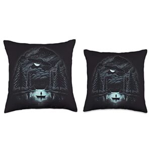 UFO Merch UFO Abduction Galaxy Space Throw Pillow, 18x18, Multicolor