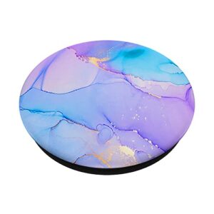 PURPLE MARBLE-LIKE WITH GOLD-COLOR ACCENT PopSockets Swappable PopGrip