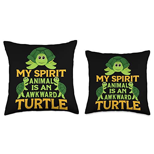 Turtle Lover and Turtle Design Lover Cute Turtle Design Throw Pillow, 18x18, Multicolor