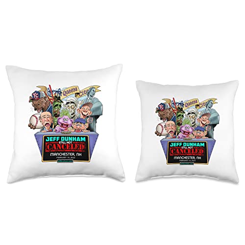 JEFF DUNHAM Manchester, NH (2023) Throw Pillow, 18x18, Multicolor