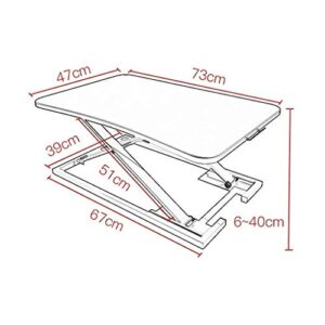 TREXD Standing Computer Desk, Height Adjustable Stand, Foldable Laptop Desk, Easy Move