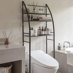 dulce domi 3-shelf bathroom organizer over the toilet storage, bathroom shelves over toilet, 27” l x 10” w x 66”h