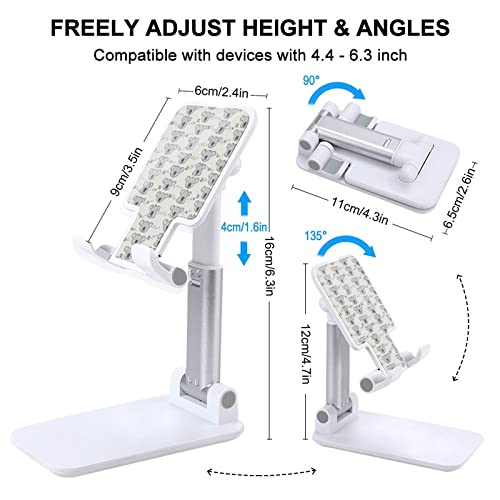 Sleeping Koalas Cell Phone Stand for Desk Foldable Phone Holder Height Angle Adjustable Sturdy Stand White-Style