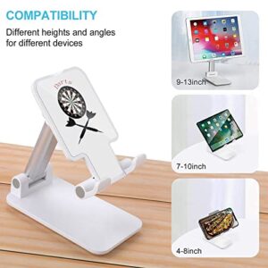 Darts Cell Phone Stand for Desk Foldable Phone Holder Height Angle Adjustable Sturdy Stand White-Style