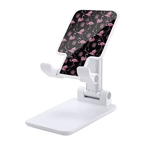 Flamingo Grass Cell Phone Stand for Desk Foldable Phone Holder Height Angle Adjustable Sturdy Stand White-Style