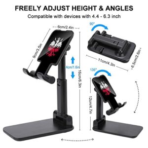 Polska Eagle Poland Pride Cell Phone Stand for Desk Foldable Phone Holder Height Angle Adjustable Sturdy Stand Black-Style