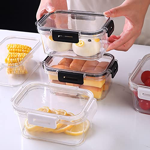 Qiopertar Airtight Crisper Refrigerator Rectangular Kitchen Thickening Box Storage Box (Black)